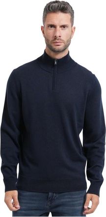 HUGO BOSS Pull col zipp&eacute; - Homme - Sweatshirts et sweats &agrave; capuche - Bleu - Taille: 2XL