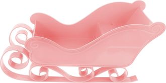 Cabilock Weihnachtsschlitten Ornament aus Kunststoff Kleiner Schlittendekoration in Rosa Leichter Weihnachtsbaumschmuck f&uuml;r Festliche Dekoration und Fotohinter