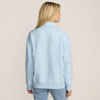 Lands End Serious Sweats Rollkragenpullover, Damen, Gr&ouml;&szlig;e:48-50 regular, Blau, Baumwoll-Mischung/Polyester-Mischung, by Lands End