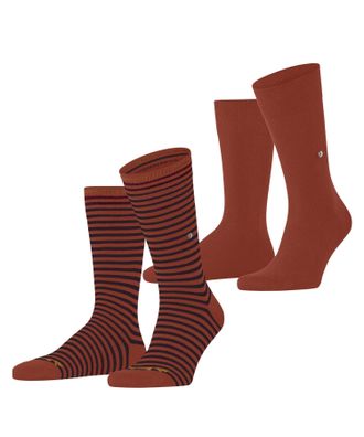 Burlington Herren Socken Everyday Stripe Mixed Multipack M So Baumwolle gemustert 2 Paar, Gelb Sunset 8038, 40-46