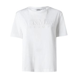 Max Mara Femme, Tops, Blanc, Taille: 38 FR T-Shirt en Coton Paggio