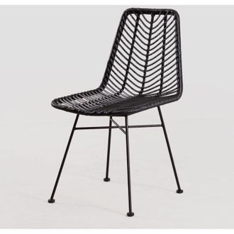 Sklum Esszimmerstuhl aus synthetischem rattan Gouda Colors Schwarz Schwarz - Sklum