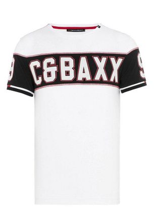 Cipo & Baxx T-Shirt T-Shirt modischer Markenprint als Highlight
