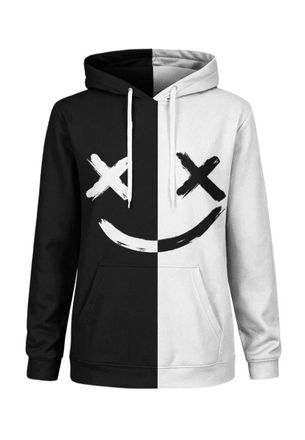 Mr. Gugu & Miss Go BW Face Hoodie