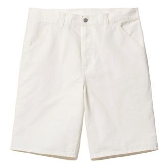 Carhartt Work in Progress Homme, Shorts, Blanc, Taille: W34 Single Knee Short Newcomb