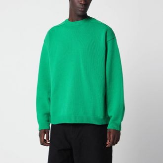 STUDIO NICHOLSON Gr&uuml;ner Hemyl Pullover aus Lammwolle