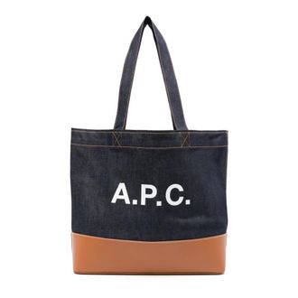 A.P.C. A.p.c., Femme, Sacs, Brun, Taille: ONE Size Sac Fourre-Tout Caramel en Denim Japonais et Cuir