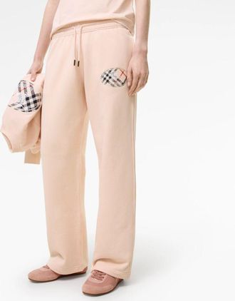 Burberry Check-Trim Joggers - Pink