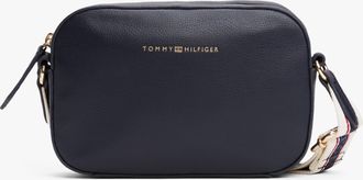 Tommy Hilfiger Damen Th Logotape Camera Bag Aw0Aw17450 Crossover, Blue (Space Blue Corp)