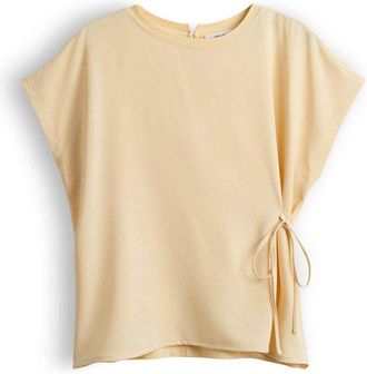 OPUS Kurzarmshirt SIFEM mit dezenter Struktur Shirt Loose Fit Justierbare Kordel f&uuml;r eine variabel definierte Silhouette