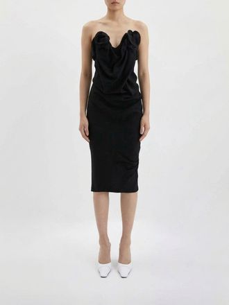 Magda Butrym Robe de soir&eacute;e longue avec d&eacute;collet&eacute; en caur et fleur 3D appliqu&eacute;e