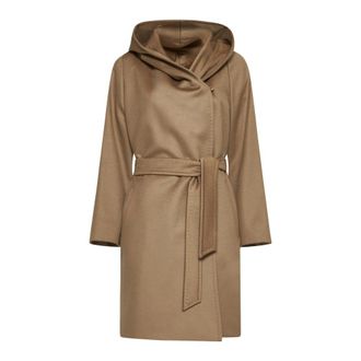 Max Mara Kamelwollmantel mit Kapuze - - Coats - Damen - Braun - S