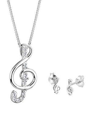 Elli Parure Collier et Boucles dOreilles - Femme - Argent - 925/1000 - 0912482211_45 - 45cm