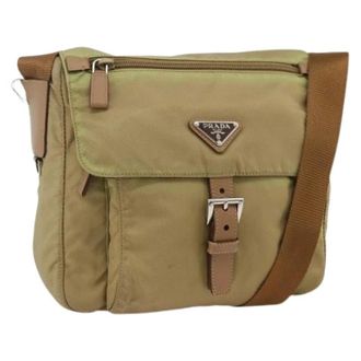 Prada Sac bandouli&egrave;re vintage en nylon Pre-owned - Femme - Pre-owned - Beige - Taille: ONE Size