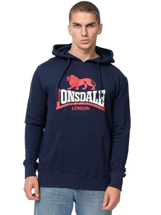 Lonsdale Herren Kapuzensweatshirt Normale Passform THURNING Navy/Red/White M