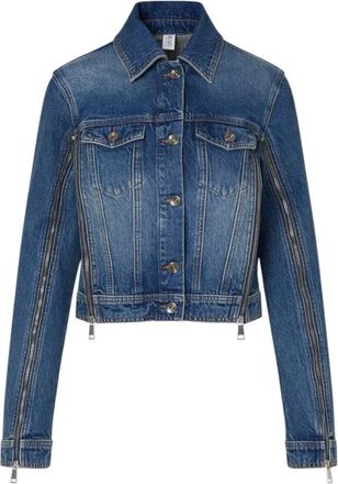 Liu Jo Giacca in denim zip - Femme - Vestes - Bleu - Taille: 38 FR