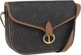 Dior Sac bandouli&egrave;re Pre-owned Vintage en toile Honeycomb - Femme - Pre-owned - Noir - Taille: ONE Size