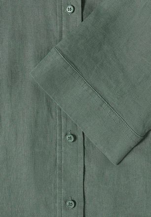 Cecil Klassische Bluse Kurzarm Hemdbluse aus reinem Leinen