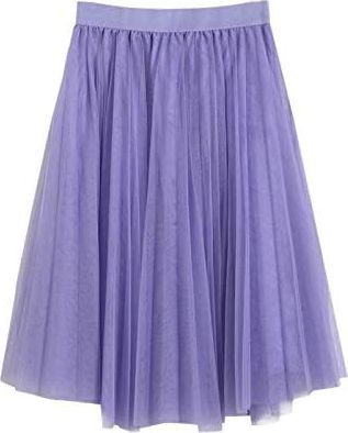 Generic Jupes tutu en tulle pour femme - Pour d&eacute;guisement, f&ecirc;te, rockabilly, vintage, rave, bouffant, &eacute;lastique, r&eacute;tro, taille haute, costume de danse, violet