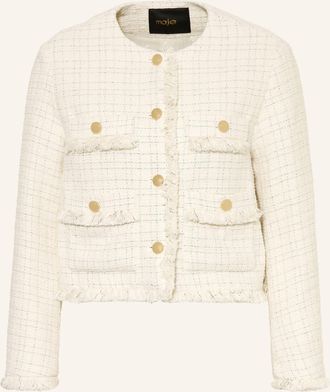 Maje Tweed-Jacke Mit Glitzergarn weiss