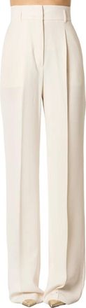 Max Mara Lontra Wide Pantalons - Femme - Pantalons - Jaune - Taille: 40 FR