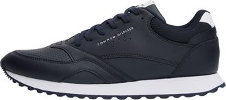 Tommy Hilfiger Herren Runner Sneaker New Eva aus Leder, Blau (Desert Sky), 41