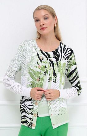 Passioni Cardigan und Top mit abstraktem Print