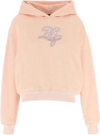 Dolce & Gabbana Femme, Sweatshirts et sweats &agrave; capuche, Rose, Taille: 38 FR Honeycomb Cotton Sweat &agrave; capuche