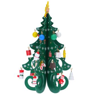 BESPORTBLE Weihnachtsbaum aus Holz f&uuml;r Tischdeko Weihnachtsbaumdeko Heimdekoration Schreibtischschmuck B&uuml;cherregalschmuck Regalschmuck Festlicher Tischschmuck f&uuml;