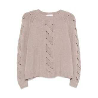 Le Tricot Perugia Femme, Pulls, Brun, Taille: 38 FR Tricot &agrave; col rond