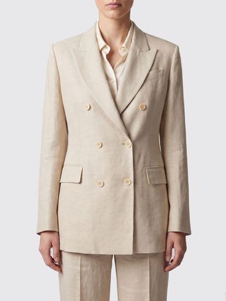 Parosh Taillierter P. A.R. O.S. H. Zweireiher-Blazer aus Leinen-Viskose-Mischung