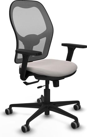 Piqueras y Crespo Stuhl aus Netzstoff mit 3D-Armen, h&ouml;henverstellbare Lendenwirbelst&uuml;tze, ausgestattet mit Syncro/Traslack und eingespritztem Schaum. Mit Rollen von 65 