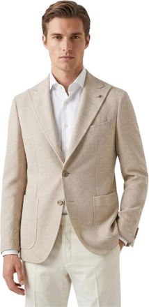 Tagliatore Homme, Vestes, Beige, Taille: S Giacca in jersey rever a lancia