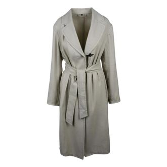 Fay Femme, Manteaux, Beige, Taille: 40 FR Canvas Overcoat