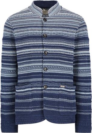 Luis Trenker Strickjacke aus Baumwolle in Janker-Optik in