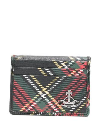Vivienne Westwood Portemonnaies - Compact Black Tartan Plaid Wallet - Gr. unisize - in Grau - f&uuml;r Damen