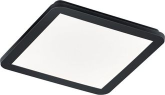 Trio Plafonnier Camillus Carr&eacute; Led Dimmable Noir IP44 30x30 cm Lighting