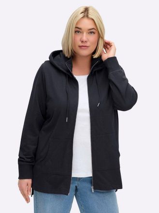 Sheego Shirtjacke Sweatjacke Langarm
