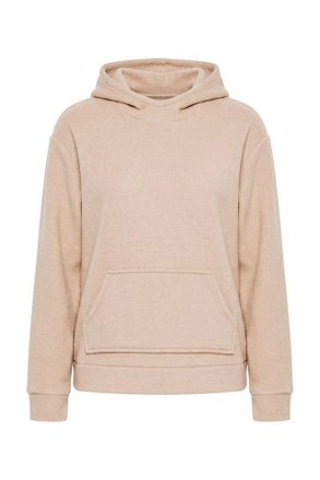 Ulla Popken Sweatshirt Fleece-Hoodie Kapuze K&auml;ngurutasche Langarm