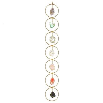 Cabilock Vintage Kristall Edelstein Wandanh&auml;nger mit Chakra Steinen Meditations und Feng Shui Deko Baum des Lebens H&auml;ngeornament f&uuml;r Zuhause und Wohnraum Zuf&auml;l