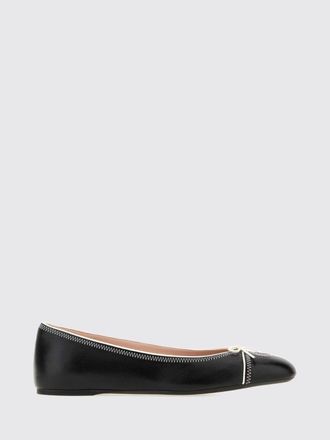 Valentino Garavani Ballerines VLogo Signature en cuir lisse &agrave; bout rond