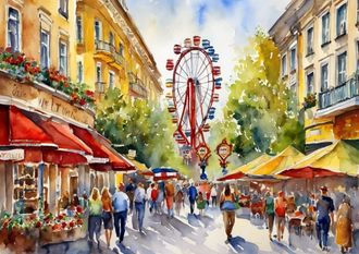 Calvendo Poster 84,1 x 59,4 cm Querformat Wiener Prater| Bilder, Kunstdruck, Wandbild, Wanddeko, Prints ohne Rahmen