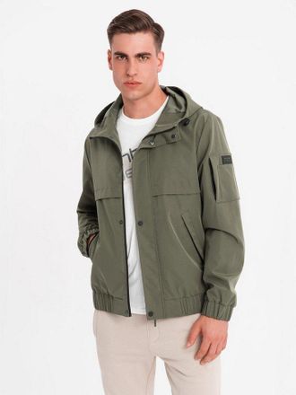 Ombre Allwetterjacke Herren-&Uuml;bergangsjacke mit Kapuze