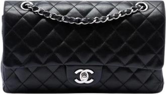 Chanel Sac bandouli&egrave;re vintage Chanel &agrave; double rabat - Femme - Pre-owned - Noir - Taille: ONE Size
