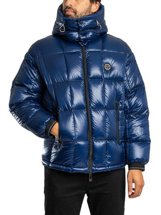 A|X Armani Exchange Abzeichen-Steppjacke, Blau