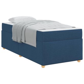 No Brand Maison Exclusive - Struttura Del Letto Con Materasso Blu 100 X 200 Cm Tessuto