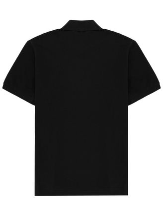 Lacoste Logo Embroidered Cotton Polo Shirt - Black