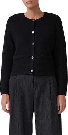 s.Oliver Schwarz LABEL 2165950 Cardigan, 9999, 46 Femme