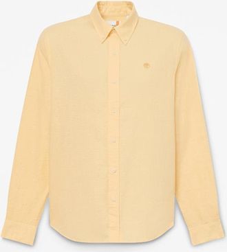 Timberland Lovell Lake Botton-Down-Langarmshirt f&uuml;r Herren in Gelb, Herren, Gelb, Gr&ouml;&szlig;e