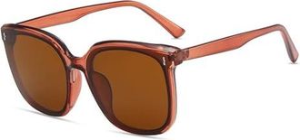 Generic Lunettes De Soleil Carrées À Grande Monture For Hommes, Sport, Plein Air, Plage, For Femmes(Brown)